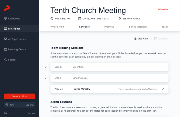 Running Alpha - Alpha